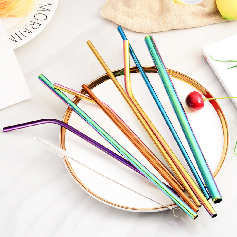 Φ6*265mm Food Grade Stainless Steel Straw Curved Straw,Stainless Steel ...