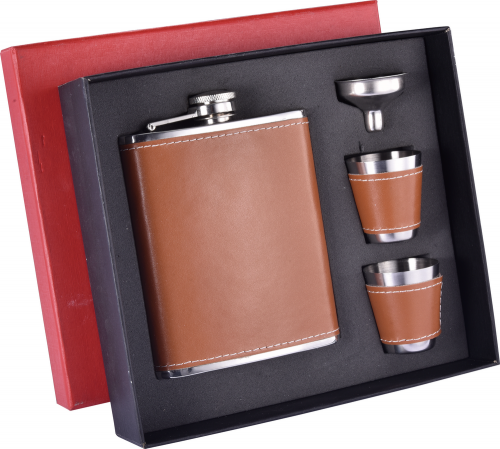 8oz Hip Flask Set With T Box Hip Flask T Set