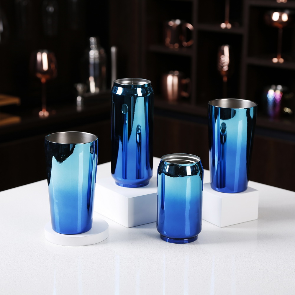 500ml Blue Coke Cup Double Wall Stainless Steel Cup Coke Can Cup