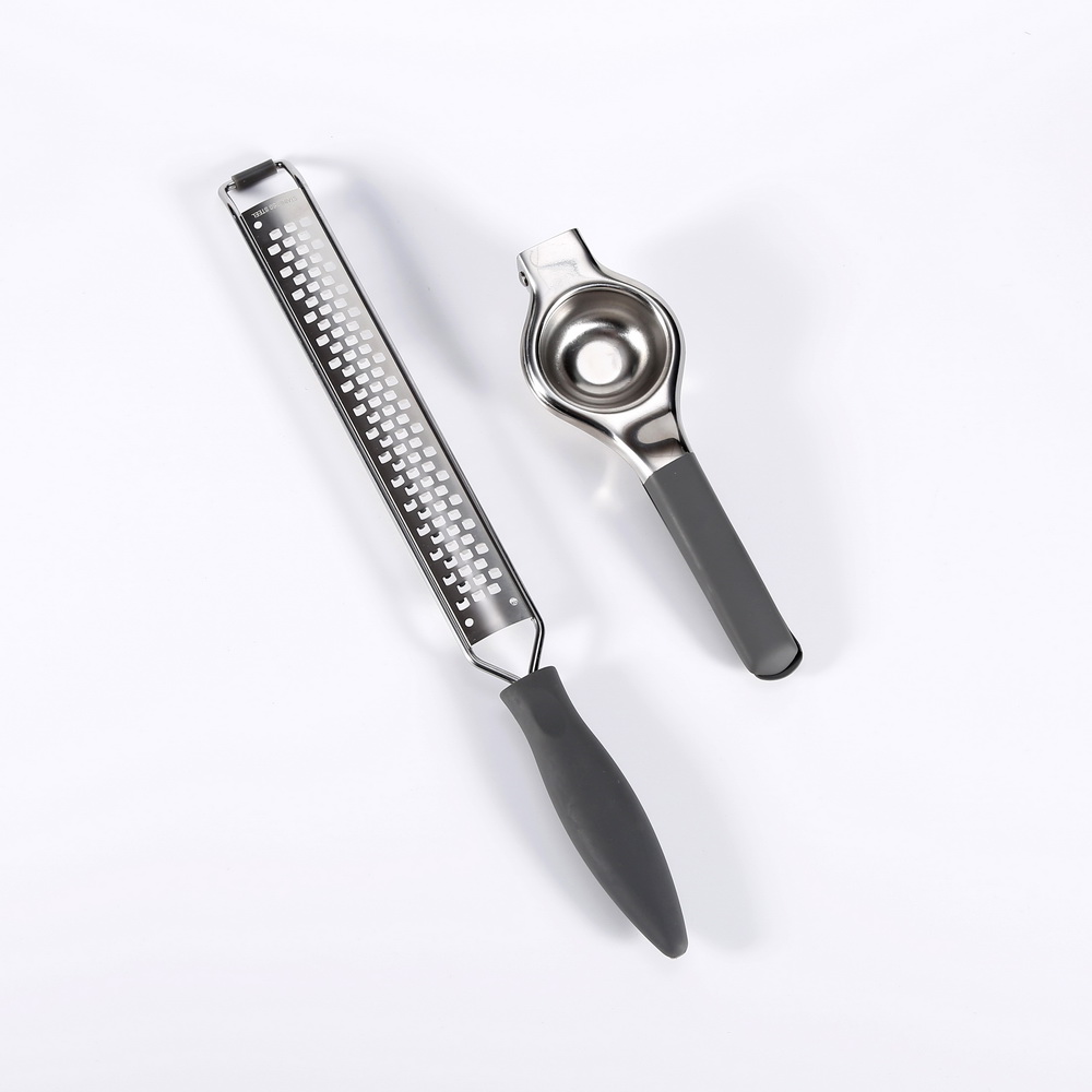 Long Handle Stainless Steel Grater Cheese Grater With Grey Handle Lemon ...