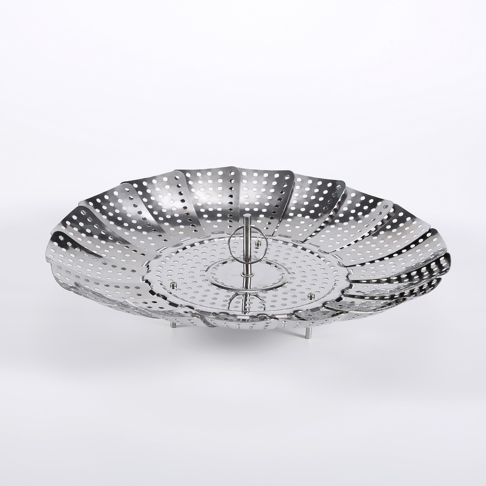 Stainless Steel Steamer Foldable Steamer Adjustable Folding Steamer